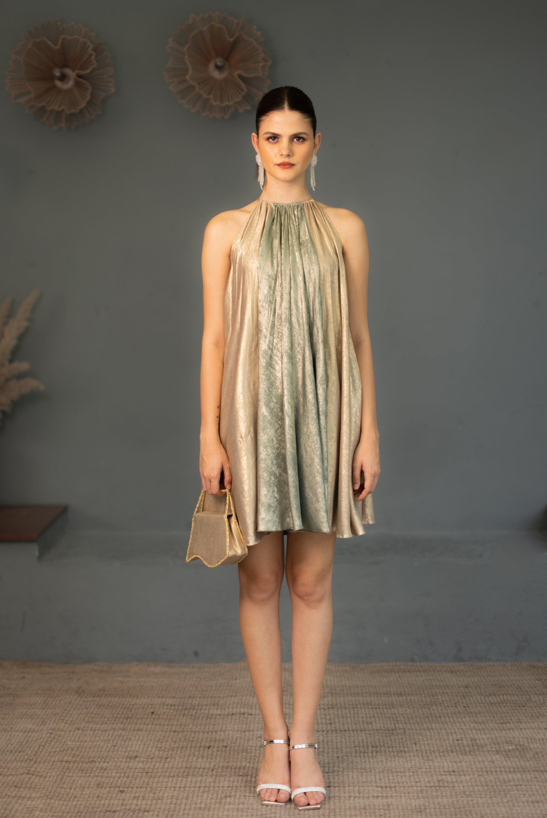 Cleopatra Rose Gold Tassels Potli Bag