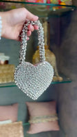 Rhinestone Mini Heart Bag